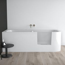 Tellkamp Salida Raumspar-Badewanne mit Duschzone und Verkleidung, 0100-044-00-AUF/WG,