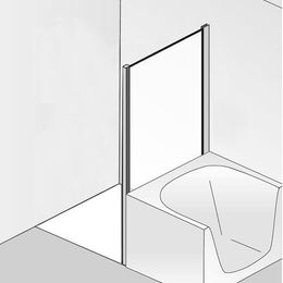HSK Premium Softcube Seitenwand, f&uuml;r Schwingt&uuml;r mit Festfeld, 6831080-41-50#178,