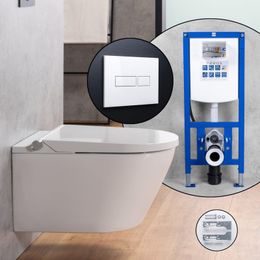 evineo ineo3 soft Komplett-SET Dusch-WC mit neeos Vorwandelement,, BE0603WH+16601WH#SET,