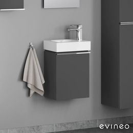 Geberit iCon Handwaschbecken, evineo ineo4 Unterschrank B: 38 cm, 1 Tür links, mit Griff,, 124736600+BE0215AN,