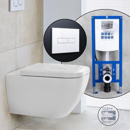 Duravit Happy D.2 Komplett-SET Wand-WC mit neeos Vorwandelement,, 22220900001+16601WH#SET,
