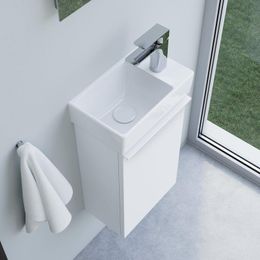 Villeroy & Boch Villeroy & Boch Avento Handwaschbecken, evineo ineo4 Unterschrank B: 36 cm, 1 T&uuml;r rechts, mit Griff,, 43003LR1+BE0801WM,