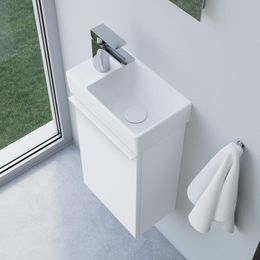 Villeroy & Boch Villeroy & Boch Avento Handwaschbecken, evineo ineo4 Unterschrank B: 36 cm, 1 Tür links, mit Griff,, 43003RRW+BE0800WM,
