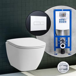 Laufen LUA Compact Komplett-SET Wand-WC mit neeos Vorwandelement,, H8200830000001+16601WH#SET,