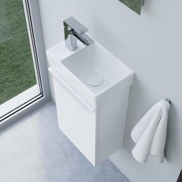 Villeroy & Boch Villeroy & Boch Avento Handwaschbecken, evineo ineo4 Unterschrank B: 36 cm, 1 T&uuml;r links, mit Griff,, 43003RR1+BE0800WM,