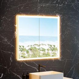 neoro n60 Einbau-Spiegelschrank B: 100 cm mit 2 T&uuml;ren, mit umlaufender Beleuchtung, BN0493MI+BN0478MI,