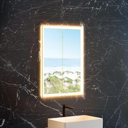 neoro n60 Einbau-Spiegelschrank B: 60 cm mit 2 T&uuml;ren, mit umlaufender Beleuchtung, BN0491MI+BN0476MI,