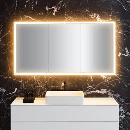 neoro n60 Spiegelschrank B: 160 cm mit 3 T&uuml;ren, mit umlaufender Beleuchtung, BN0496MI,