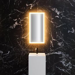neoro n60 Spiegelschrank B: 40 cm mit 1 T&uuml;r Anschlag rechts, mit umlaufender Beleuchtung, BN0490MI,