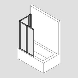Koralle Avant Badewannenaufsatz, beweglich, VA42415514AA1, DF 70 Eck