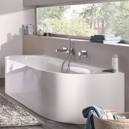 Bette Lux Oval I Silhouette Vorwand-Badewanne, mit Sch&uuml;rze, 3417-000CWVVS,PLUS+B601-901,