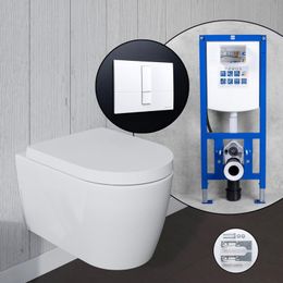 Duravit ME by Starck Komplett-SET Wand-WC mit neeos Vorwandelement,, 2584092000+16791WH#SET,