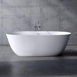 neoro n50 freistehende Badewanne L: 180 B: 80 H: 58 cm, mit pflegeleichter Oberfl&auml;che, BN0003WM,