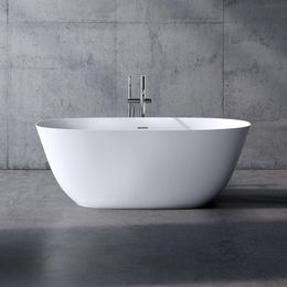 neoro n50 freistehende Badewanne L: 160 B: 70 H: 58 cm, mit pflegeleichter Oberfl&auml;che, BN0005WM,