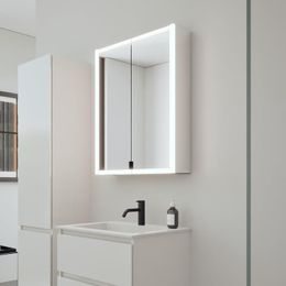 Burgbad RL20 Spiegelschrank, 2 T&uuml;ren mit Klarglasausschnitt, SPVM060F6947G0291,