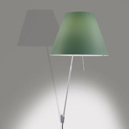 Luceplan Costanza Wandleuchte, E27 mit Touchimmer und Teleskopstange, 1D13NA000020+9D1301511737, D13 a.