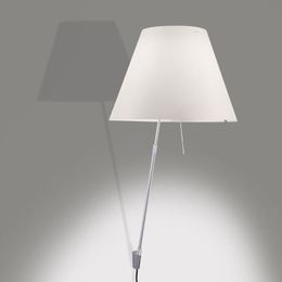 Luceplan Costanza Wandleuchte, E27 mit Touchimmer und Teleskopstange, 1D13NA000020+9D1301511702, D13 a.