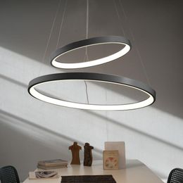 Martinelli Luce Lunaop LED Pendelleuchte, 2-flammig, 40001/2700/NE+40002/2700/NE+40007/NE+40017#2,