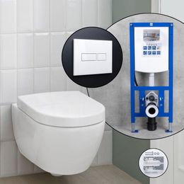 Villeroy & Boch Villeroy & Boch Subway 2.0 ViFresh Komplett-SET Wand-WC mit neeos Vorwandelement,, 5614A1T2+16601WH#SET,