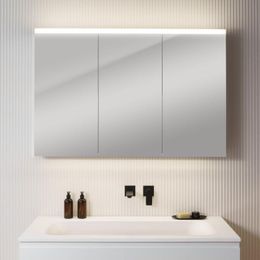 neoro n50 | n50T46 Spiegelschrank B: 120 cm mit 3 T&uuml;ren, mit Beleuchtung, BN0475MI,
