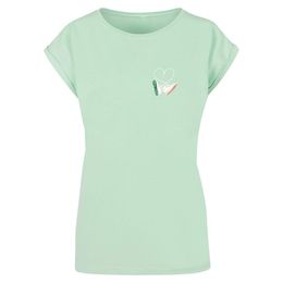 Mister Tee T-Shirt 'Kicks Love' Damen Gr&ouml;&szlig;e XS gr&uuml;n / mint / hellrot / wei&szlig;