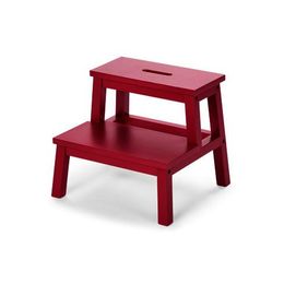 Tchibo - Tritthocker - 44,5x40,5x38cm - rot - Holz