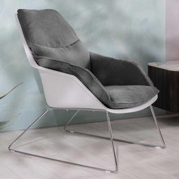 Pharao24.de Kunststoff Schalen Sessel im Retrostil Schaumstoffpolsterung (2er Set)