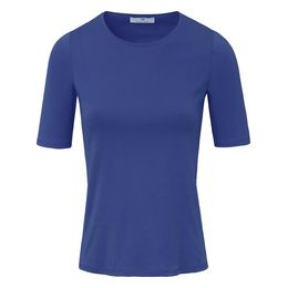 Peter Hahn - Rundhals-Shirt, blau, Gr. 44 / L - Baumwolle