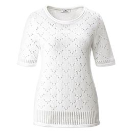 Peter Hahn - Rundhals-Pullover aus 100% SUPIMA -Baumwolle, weiss, Gr. 42 / M - Baumwolle