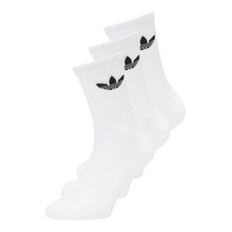 adidas originals Socken 'Trefoil' Damen Gr&ouml;&szlig;e 46/48 schwarz / wei&szlig;