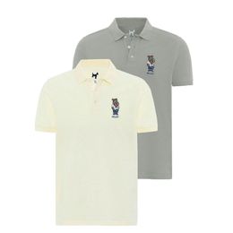 Williot Poloshirt Herren Gr&ouml;&szlig;e L enzian / pastellgelb / basaltgrau / wei&szlig;