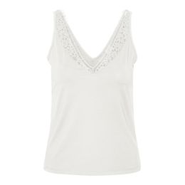 Pieces Top 'LACY' Damen Gr&ouml;&szlig;e XS silber / wei&szlig;