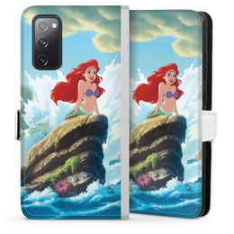 DeinDesign Galaxy S20 FE Handy Klapphülle Handyhülle aus Kunst Leder weiß Flip Case Mermaid Official Licensed Product Arielle Die Meerjungfrau Sideflip mit 