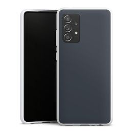 DeinDesign Galaxy A52s 5G Handy Silikon H&uuml;lle Case wei&szlig; Handyh&uuml;lle Unicoloured Grey Anthracite Silikon Case