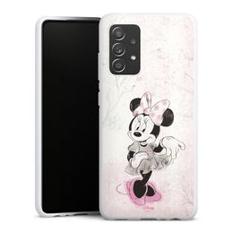 DeinDesign Galaxy A52s 5G Handy Silikon H&uuml;lle Case wei&szlig; Handyh&uuml;lle Vintage Minnie Mouse Disney Silikon Case