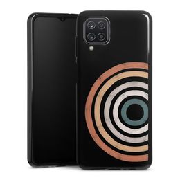DeinDesign Galaxy A12 Handy Silikon H&uuml;lle Case schwarz Handyh&uuml;lle Circle Rainbow Water Colour