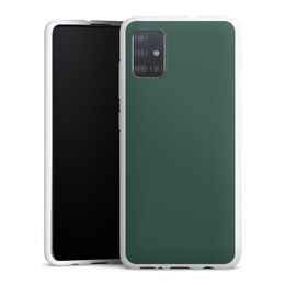 DeinDesign Galaxy A51 Handy Silikon H&uuml;lle Case wei&szlig; Handyh&uuml;lle Green Colour Evergreen Silikon Case