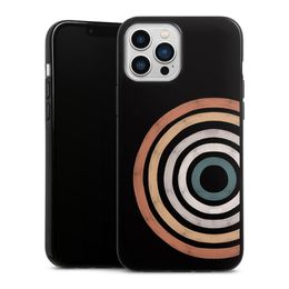 DeinDesign iPhone 13 Pro Max Handy Silikon H&uuml;lle Case schwarz Handyh&uuml;lle Circle Rainbow Water Colour
