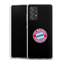 DeinDesign Galaxy A52s 5G Handy Silikon H&uuml;lle Case wei&szlig; Handyh&uuml;lle Logo Official Licensed Product Fc Bayern M&uuml;nchen Silikon Case