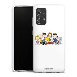 DeinDesign Galaxy A52 Handy Silikon H&uuml;lle Case wei&szlig; Handyh&uuml;lle Merchandise Kindheit Peanuts Silikon Case