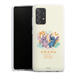 DeinDesign Galaxy A52s 5G Handy Silikon H&uuml;lle Case wei&szlig; Handyh&uuml;lle Disney Official Licensed Product Lilo & Stitch Silikon Case