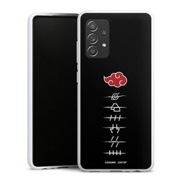DeinDesign Galaxy A52s 5G Handy Silikon H&uuml;lle Case wei&szlig; Handyh&uuml;lle Naruto Shippuden Official Licensed Product Akatsuki Silikon Case