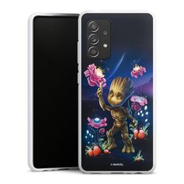 DeinDesign Galaxy A52s 5G Handy Silikon H&uuml;lle Case wei&szlig; Handyh&uuml;lle Guardians Of The Galaxy Marvel Baby Groot Silikon Case