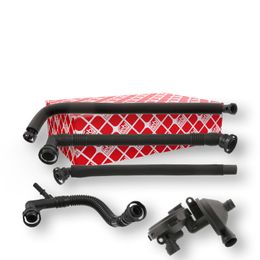 febi bilstein Ventil, Kurbelgehäuseentlüftung febi Plus mit Anbaumaterial schwarz für BMW 11617501566 11611432558S1 11617501566S1 46303