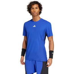 Adidas Airchil Pro Tennisshirt Herren - blau - Gr. M - Polyester