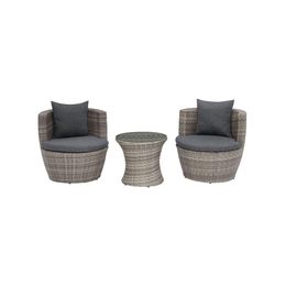Beliani 3-tlg Bistro Set CAPRI in Grau | Gr.: onesize