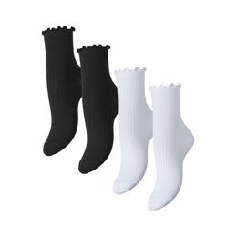 Pieces Socken 'PCAfia' Damen Gr&ouml;&szlig;e 36/41 schwarz / wei&szlig;