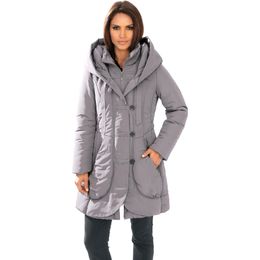 Heine Witt Damen Parka mit leichter Wattierung, grau, Gr&ouml;&szlig;e 34