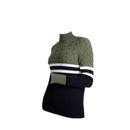 Jacey Quinn Pullover Damen Gr&ouml;&szlig;e M ecru / navy / dunkelgr&uuml;n