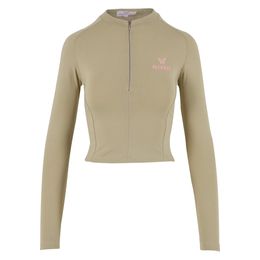 Felicious Shirt 'Racer' Damen Gr&ouml;&szlig;e M khaki / pink